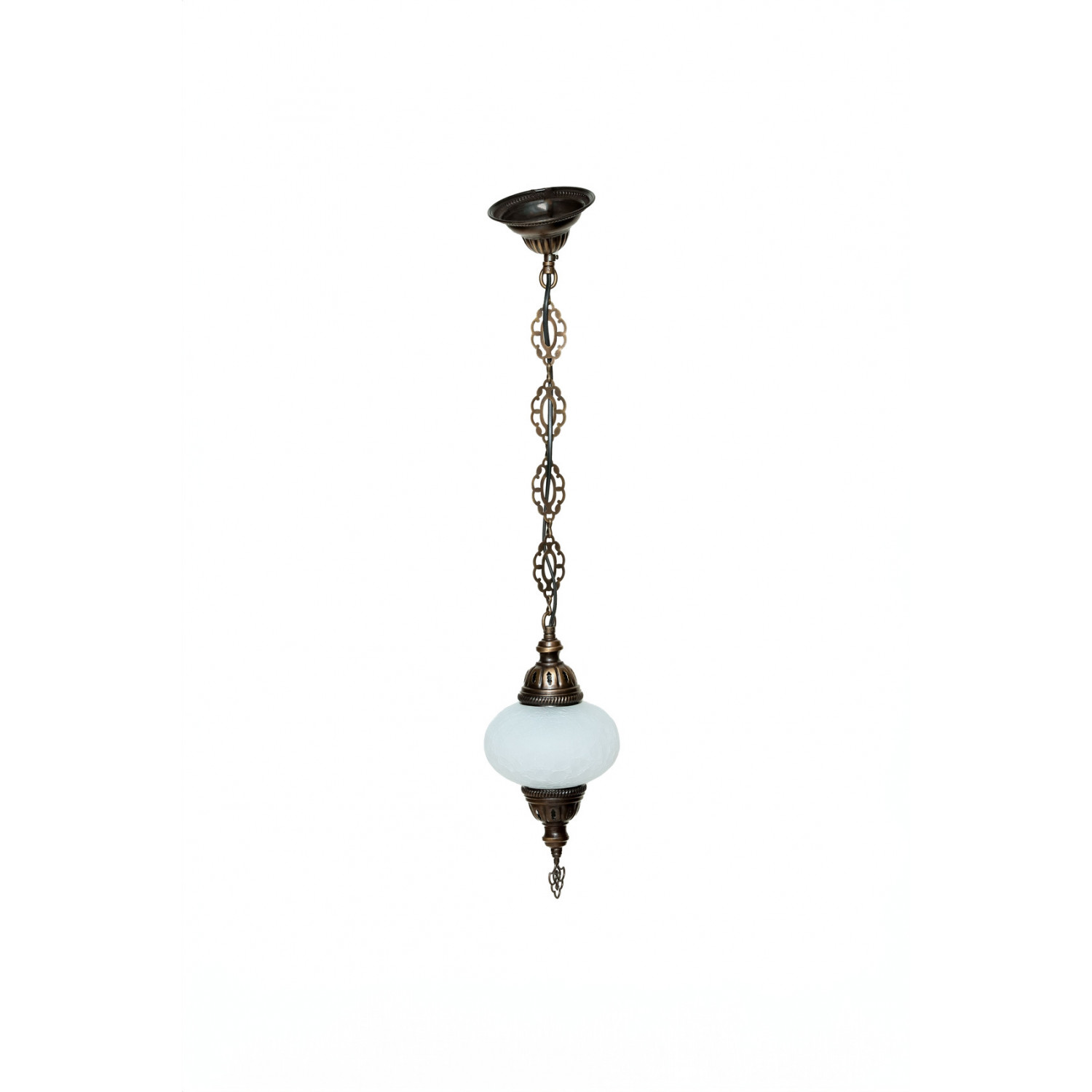 Hanging milky lamp UFO, 70 cm